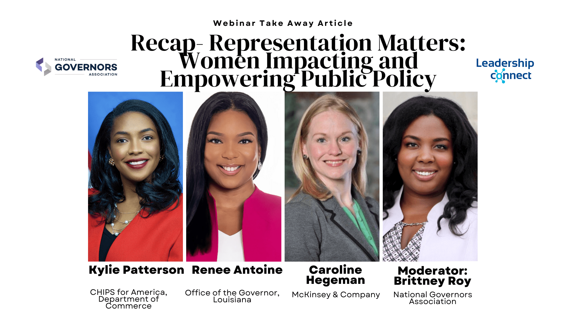 Recap- Representation Matters: Women Impacting and Empowering Public Policy | Leadership Connect